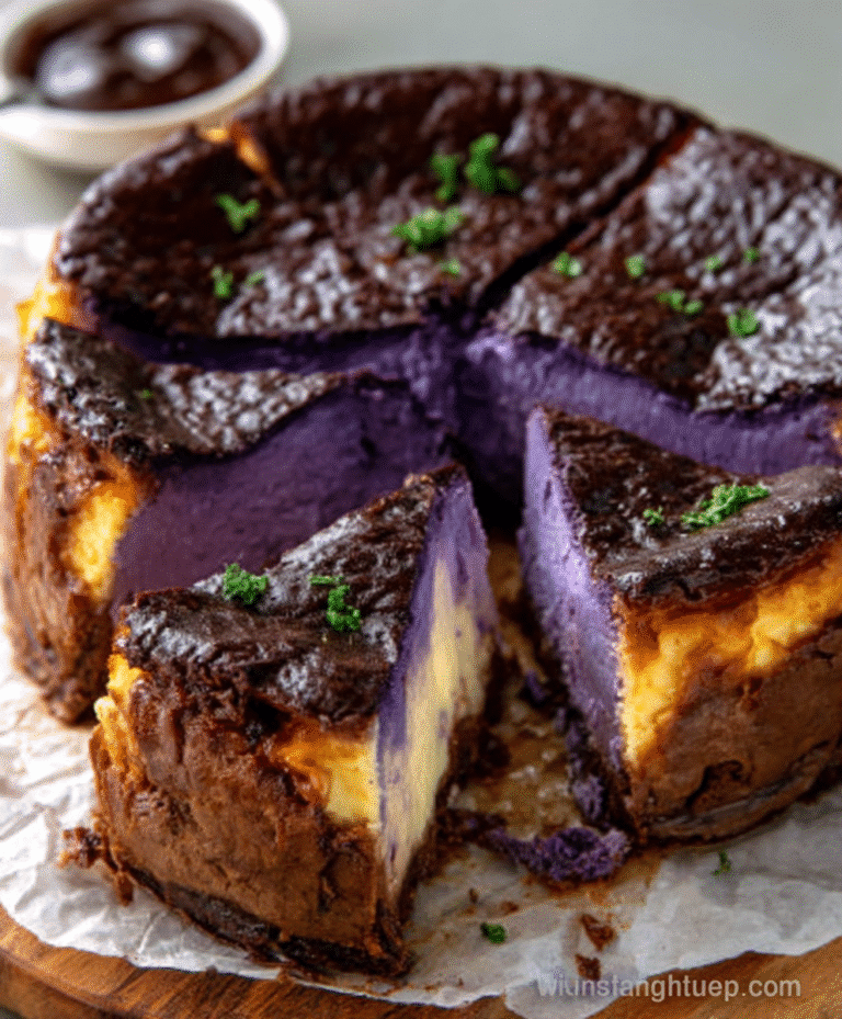 Filipino Ube Basque Cheesecake: Discover This Unique Delight!