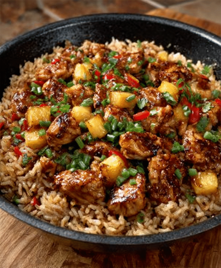 Sweet and Savory Pineapple Chicken and Rice Recipe you'll love!