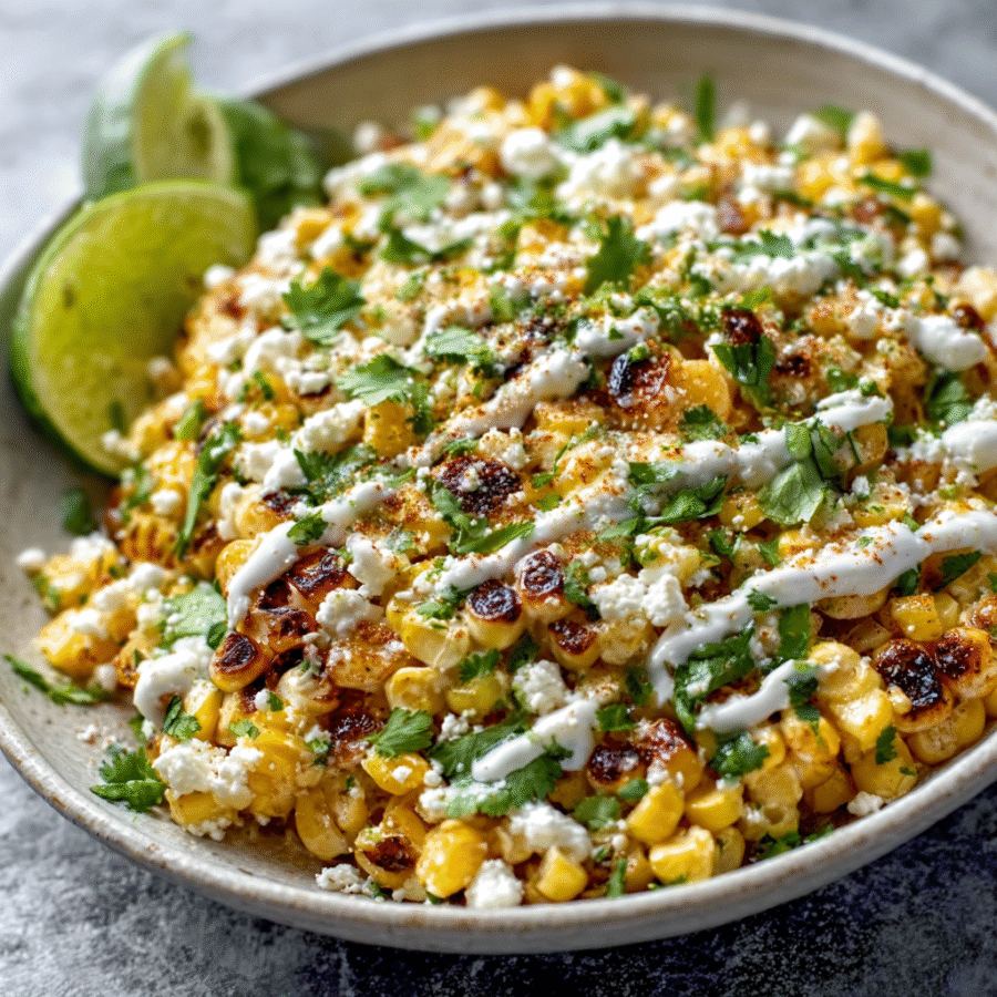 Mexican Street Corn Salad with Cotija & Lime Mayo delights tastebuds!