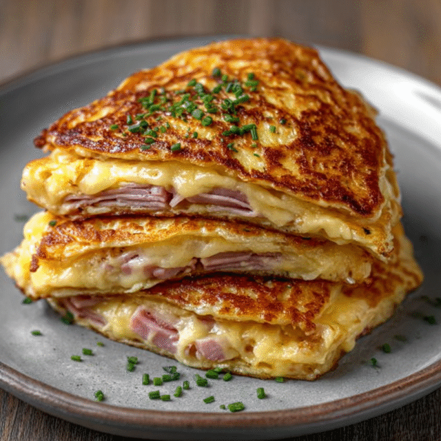 Savory Pancakes with Ham and Cheese: A Delicious Twist!