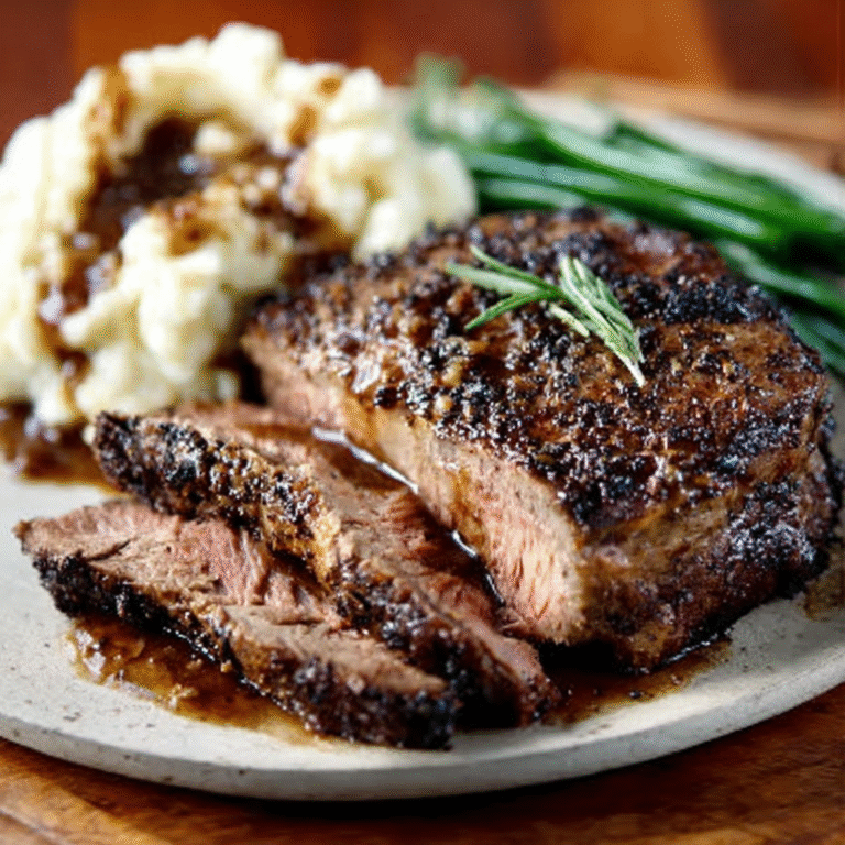 Coffee-Rubbed Beef Roast with Cocoa Gravy is Divine!