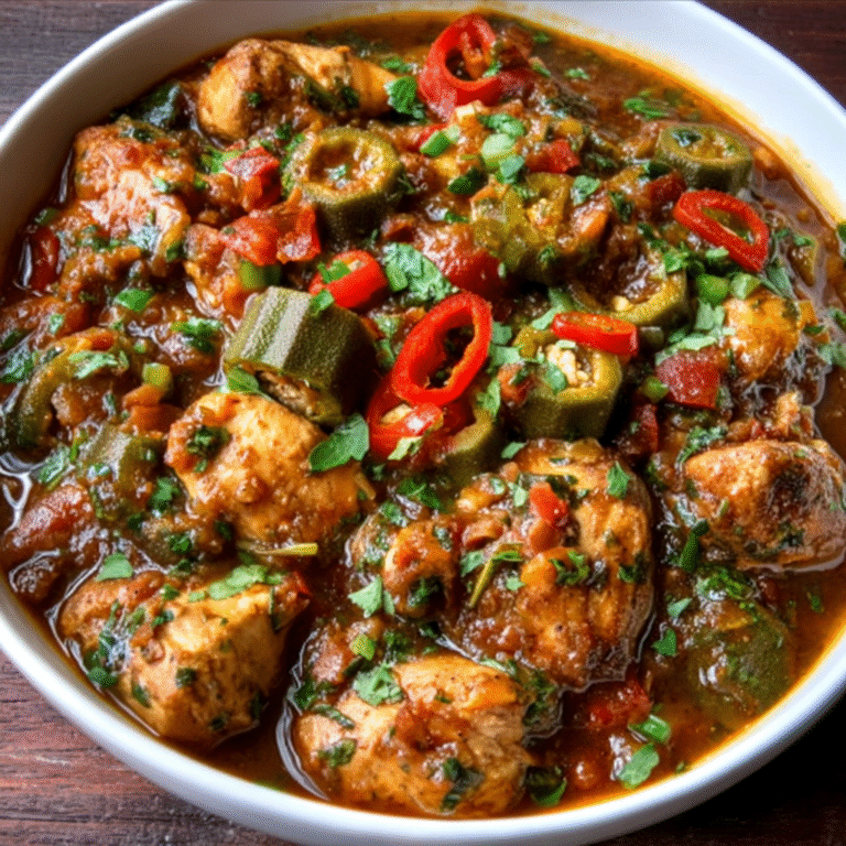 Tunisian-Libyan Chicken Okra Stew: A Flavorful Delight!