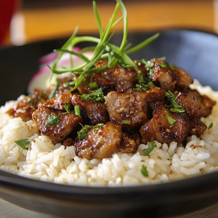 Filipino Sizzling Pork with Garlic Rice: A Flavorful Recipe!