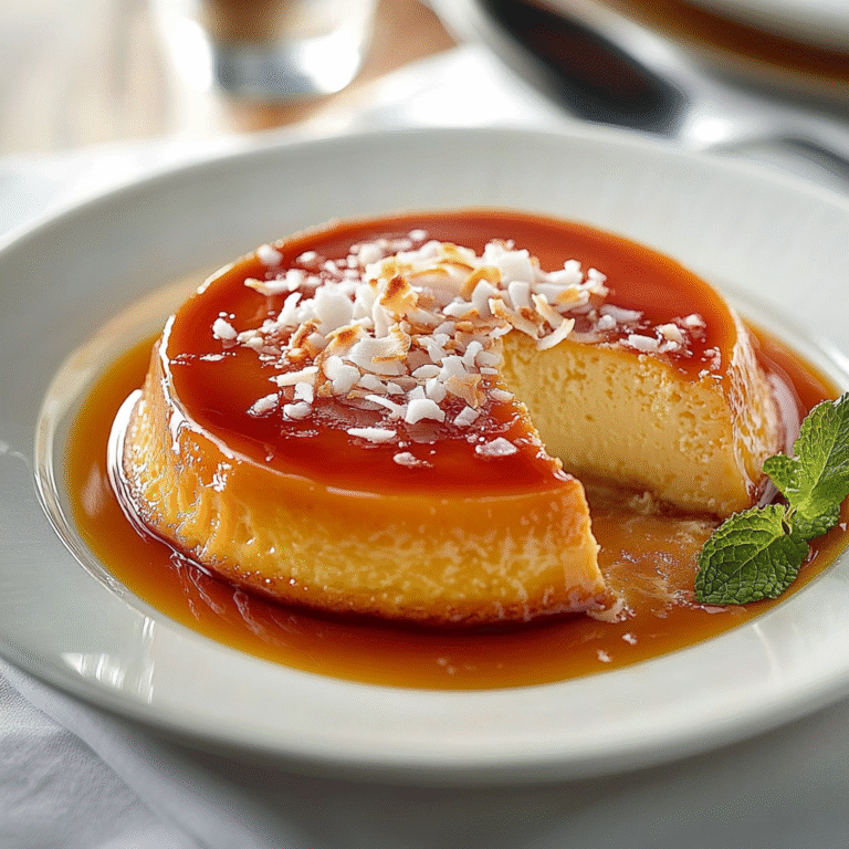 Light coconut flan: Discover a deliciously easy recipe!