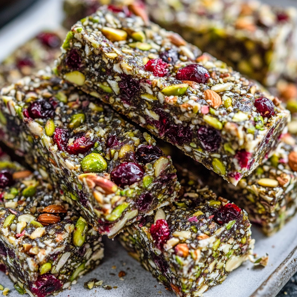 Nutritious Keto Pistachio Cranberry Energy Bars to Try Today!